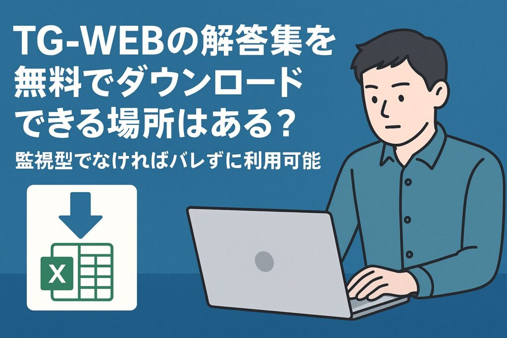 TG-WEBの解答集を無料でダウンロードできる場所は？監視型でなければバレずに利用可能